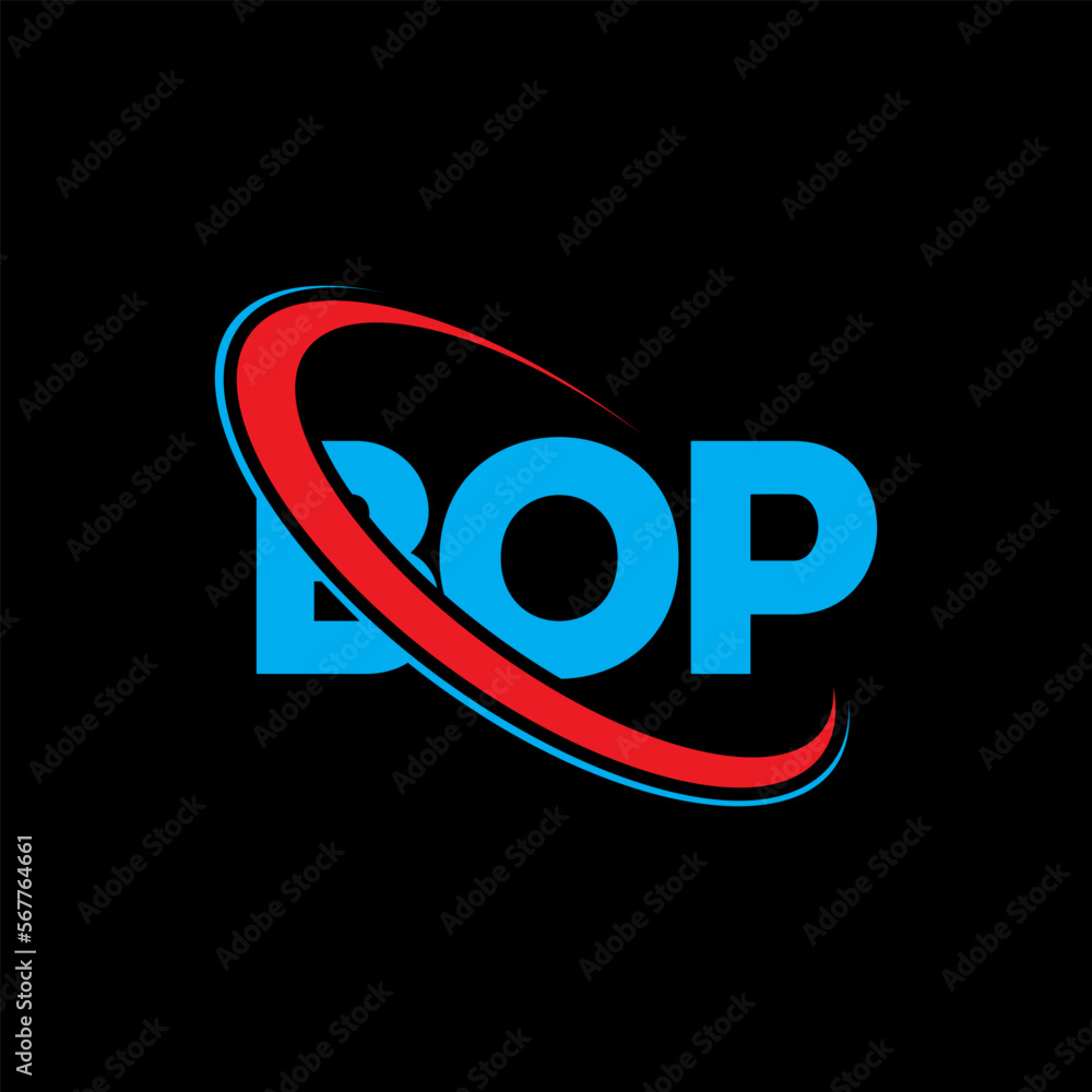 BOP logo. BOP letter. BOP letter logo design. Initials BOP logo linked ...