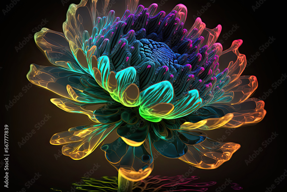 Neon Flower Backgrounds