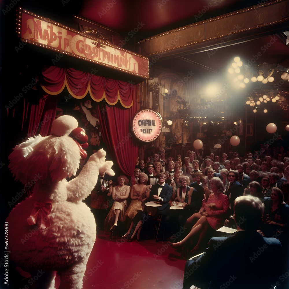 vintage photograph from the 1970s of the Muppet show at the moulon ...
