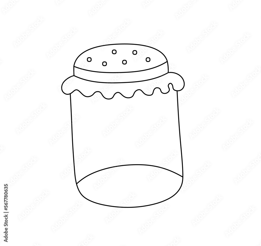 Vector isolated one single salt shaker with holes colorless black and ...