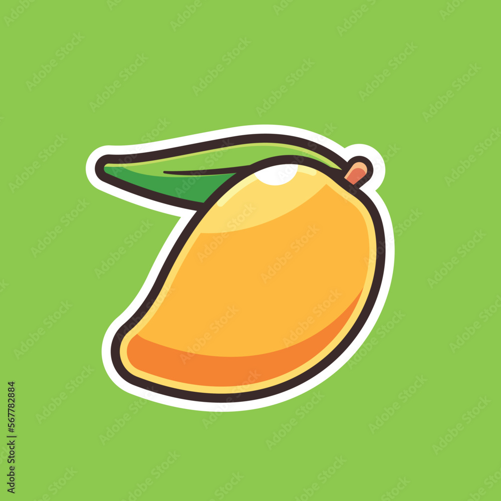 mango icon vector illustration with flat cartoon style Stock Vector ...