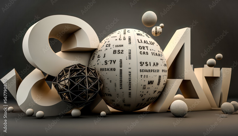 Mathematik Darstellung Surreal Abstrakt Illustration Generative AI ...
