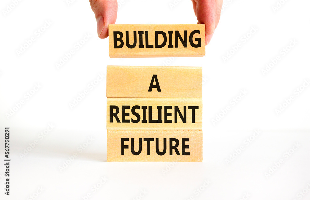 Building a resilient future symbol. Concept word Building a resilient ...