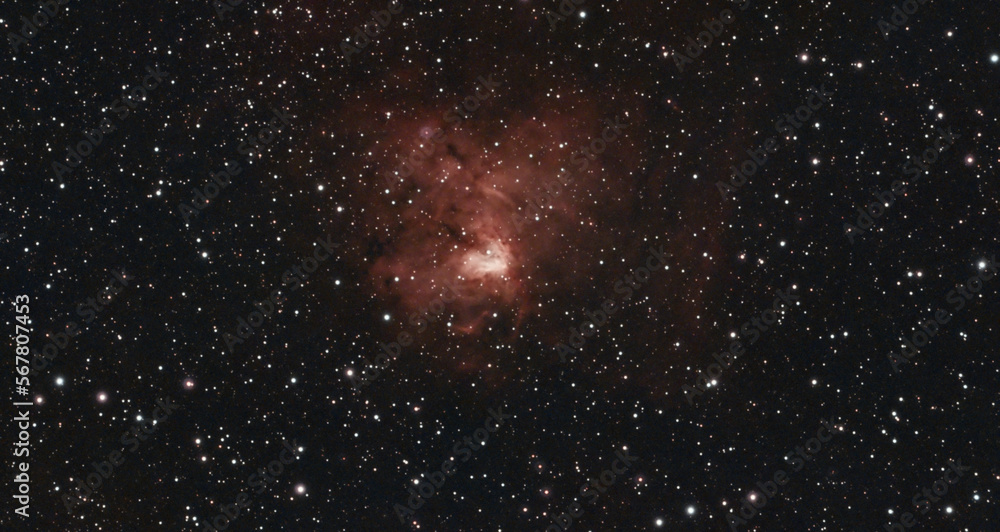 A real picture of the Fossil's Footprint nebula in the galaxy Milky Way ...