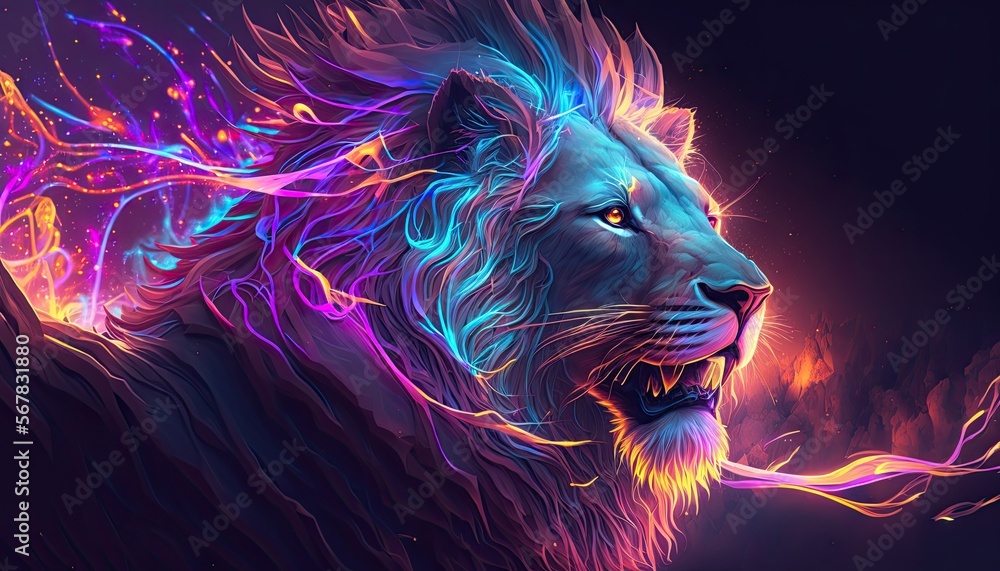 Lion Design Wallpaper