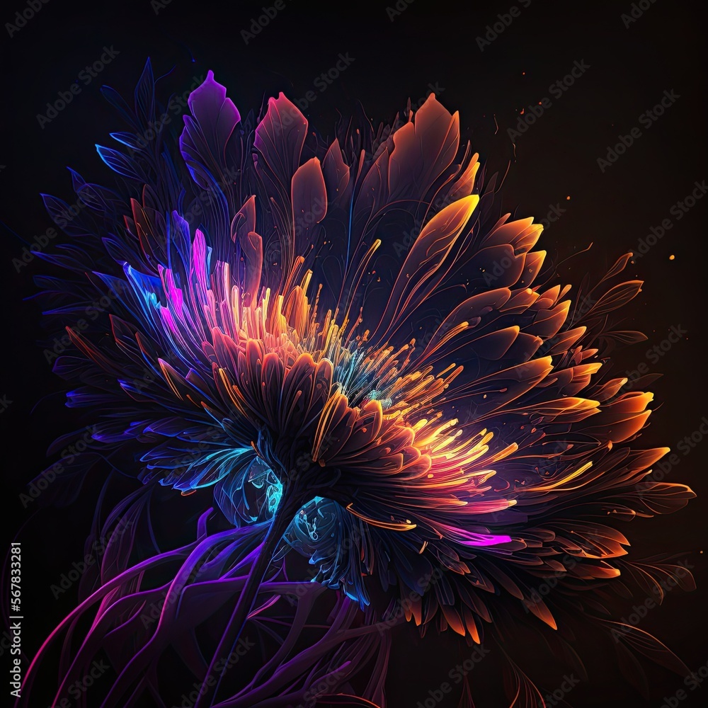 Digital Flower Wallpaper