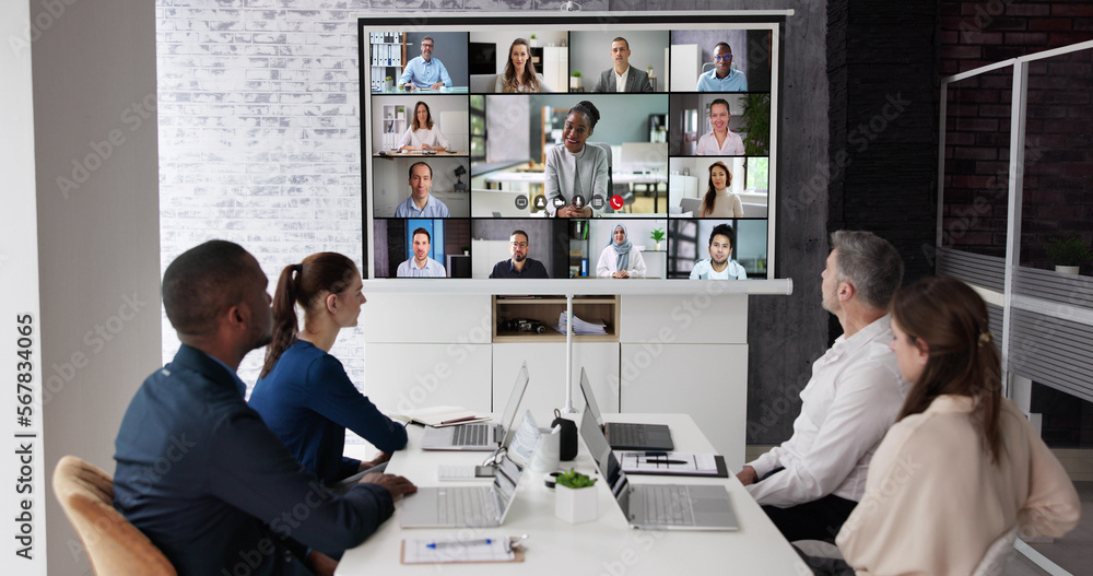 Business Video Conference Online Meeting Stock Photo | Adobe Stock