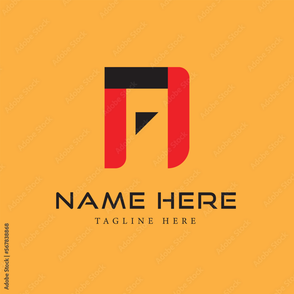 FA, AF, F, A, Lettermark logo, initial letters logo, Logo icon, F and A ...