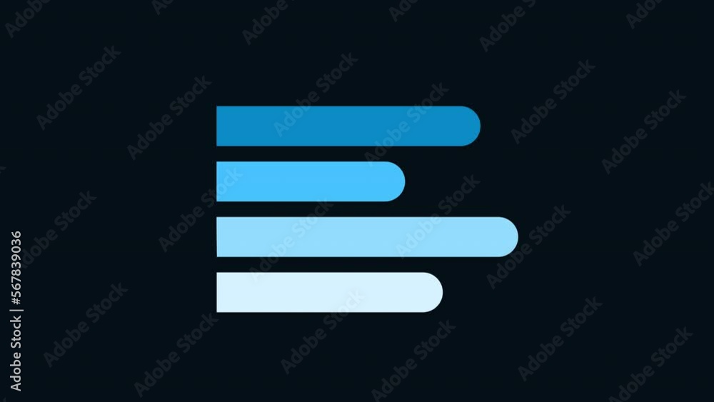 Animated empty bar graph UI element. Annual revenue. Company sales ...