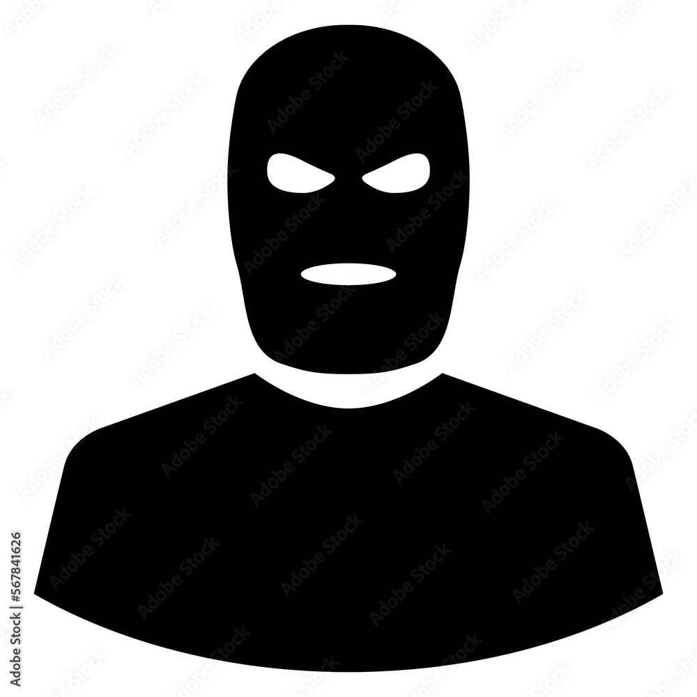 Icono avatar. Logo delincuente. Silueta aislada de hombre con cara ... Icono avatar. Logo delincuente. Silueta aislada de hombre con cara ...