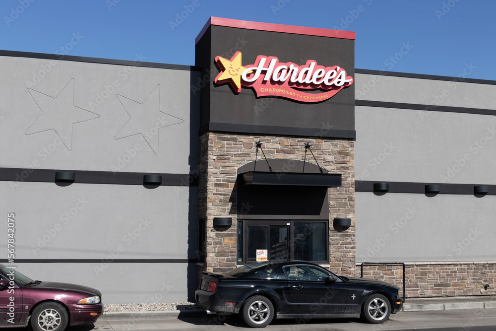 Hardee's fast food restaurant location. Hardee's is operated by CKE and ...