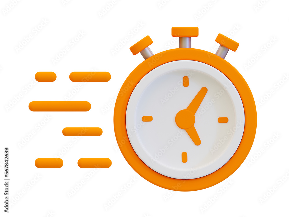 3d minimal fast service icon. urgent work. quick time delivery icon ...