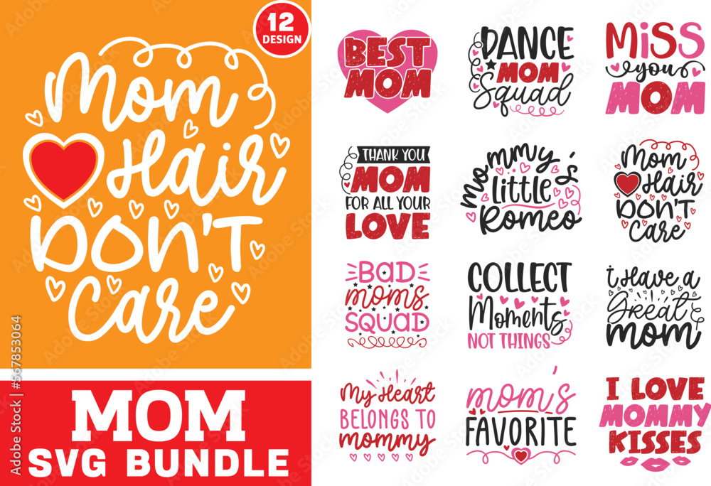 Mom Svg Bundle.Mom Svg,Mom Shirt Svg, Mom Life Svg, Mother's Day Svg ...