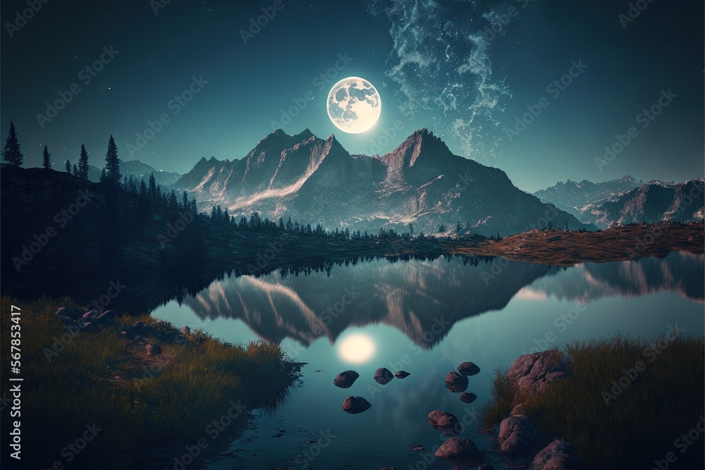 Moon Mountain Scenes