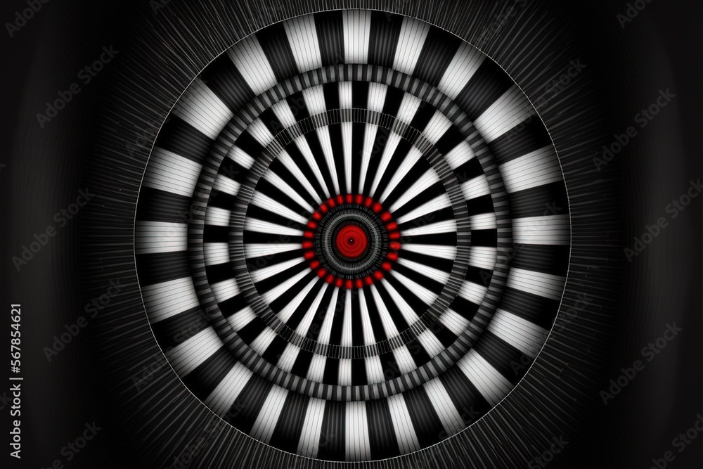 a black and white background with a red center in the center of the ...