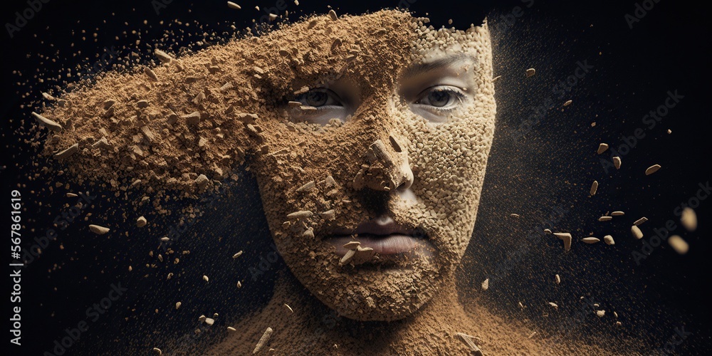 Head full of sawdust, concept of Brainstorming and Creative Thinking ...