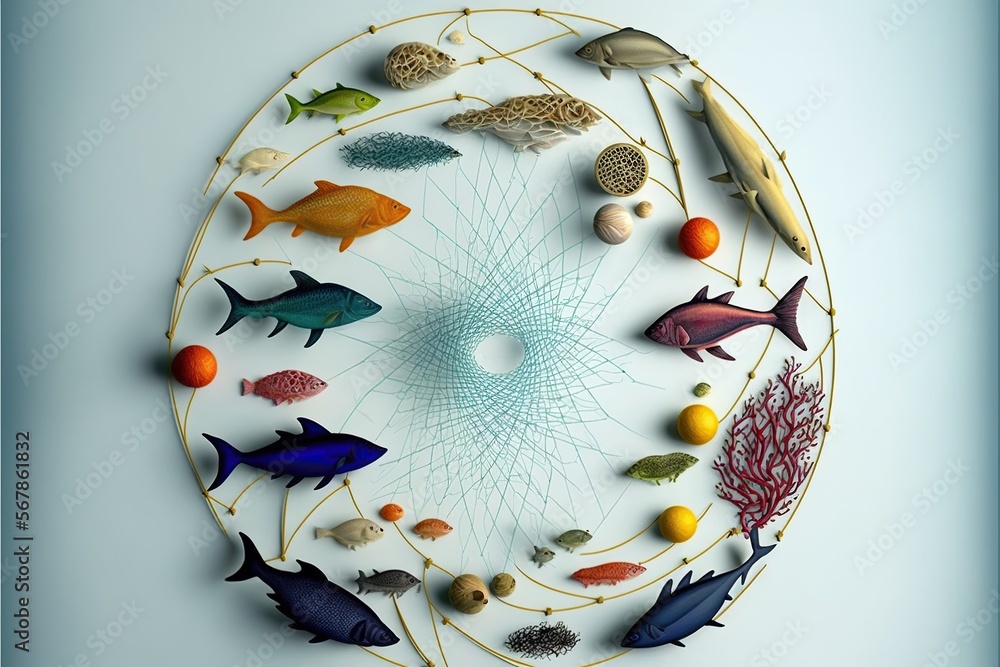 Mathematical representation of the energy flow in a food web, concept ...