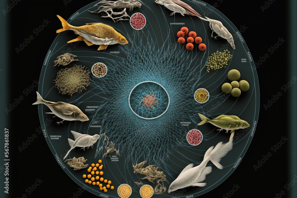 Mathematical representation of the energy flow in a food web, concept ...