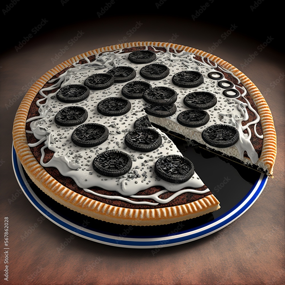 oreo pizza food dessert sweet house delivery cake eat slice delicious ...