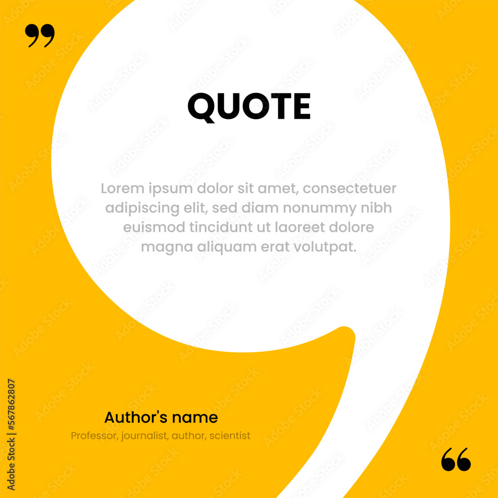 3D bubble testimonial banner, quote, infographic. Social media post ...