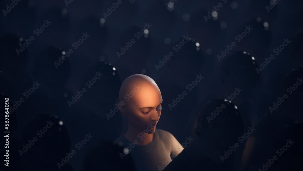 A unique person in a crowd, a character with a bright personality in a ...