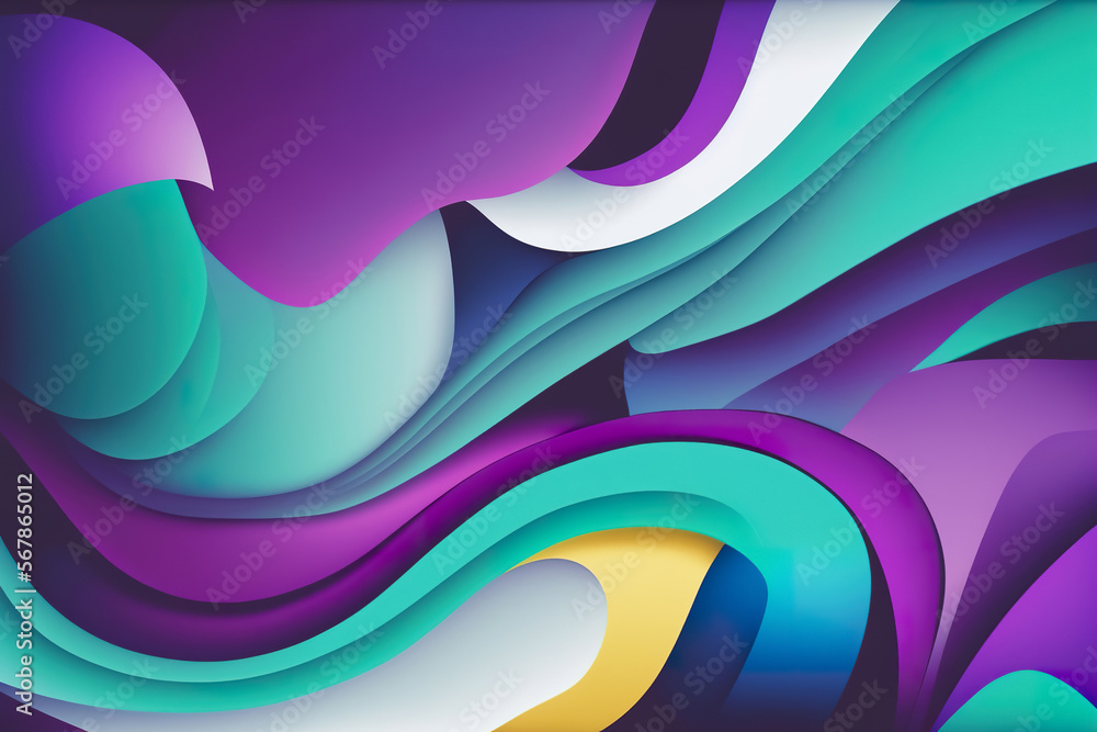 abstract purple and teal background with waves Stock Illustration | Adobe Stock
