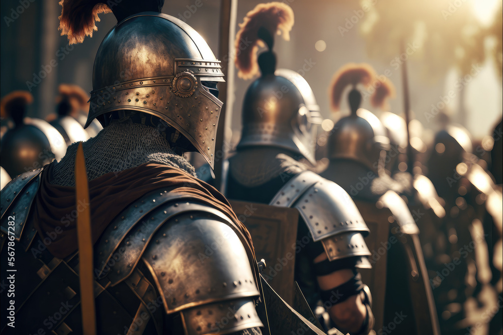 anchient roman background design, soldiers moments before entering the ...