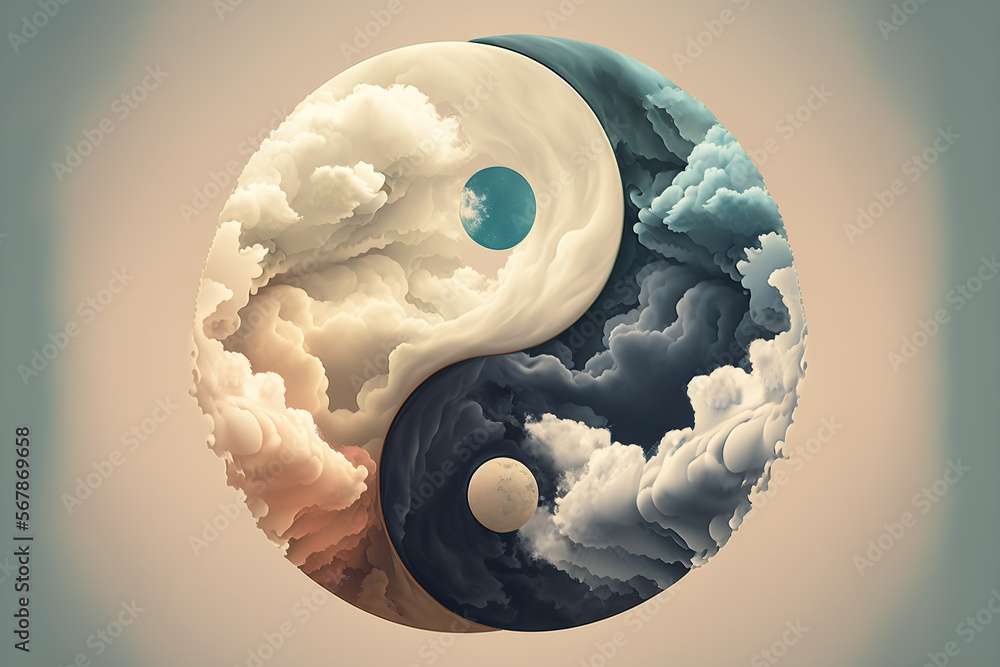 Ying Yan Symbol, Illustration, Generative AI Stock Illustration | Adobe ...