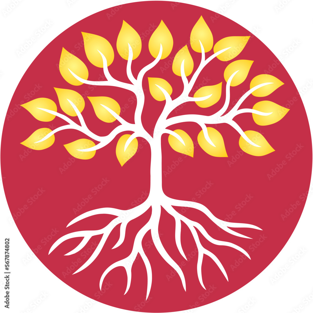 Tree of life. Spiritual and ecological sign. Symbol of different ...