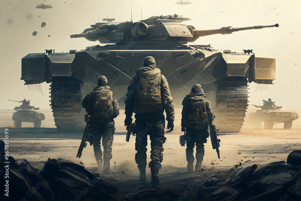 soldiers, battlefield, tank, plane, aircraft, military, war, conflict ...