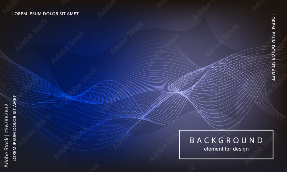 Abstract background. Wave element for design poster. Digital frequency ...