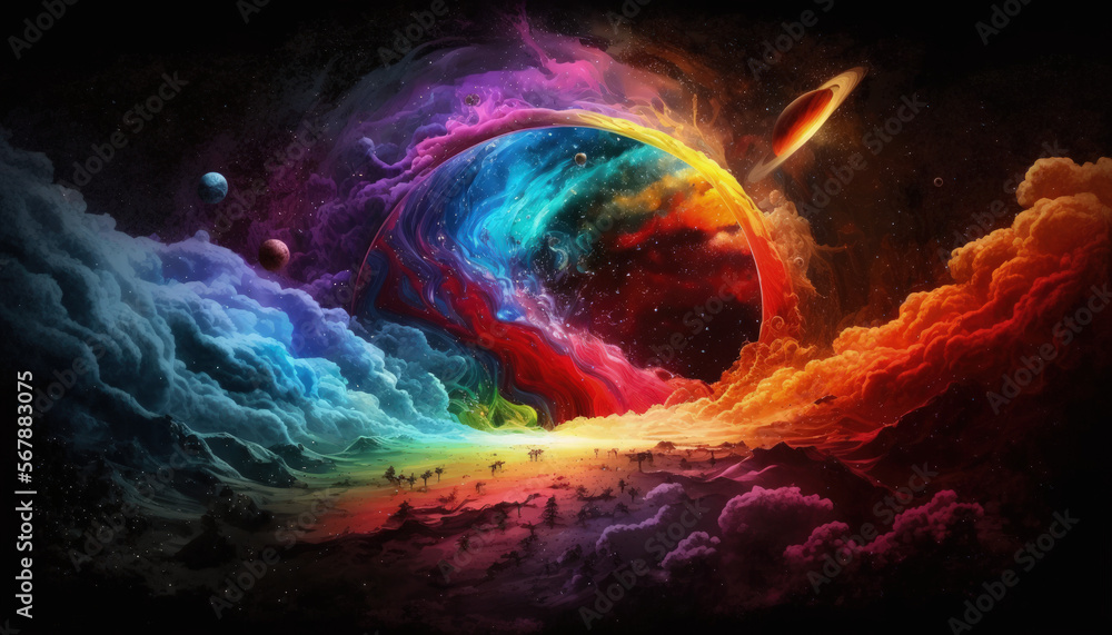 science fiction wallpaper. Beauty of deep space. Colorful graphics for ...