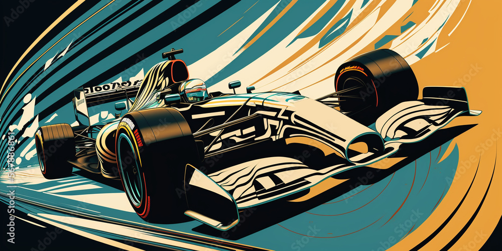 Formula 1 car, F1 car, Generative AI Stock Illustration | Adobe Stock