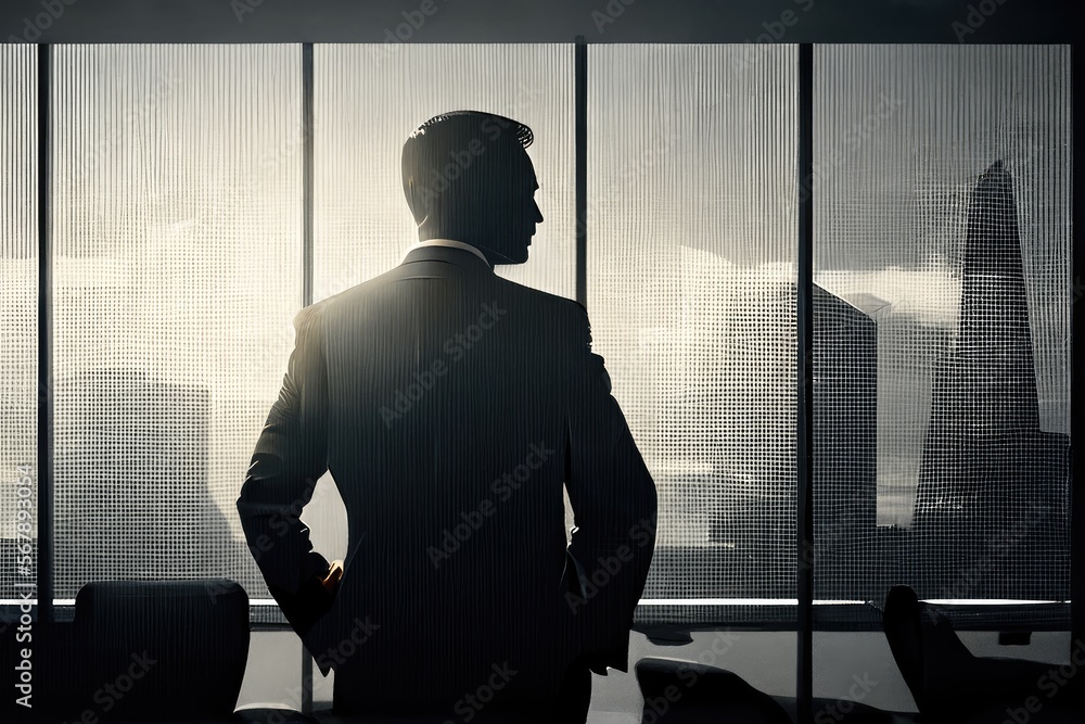 silhouette of a person, Pixelated Black and White Art, CEO, Executive ...