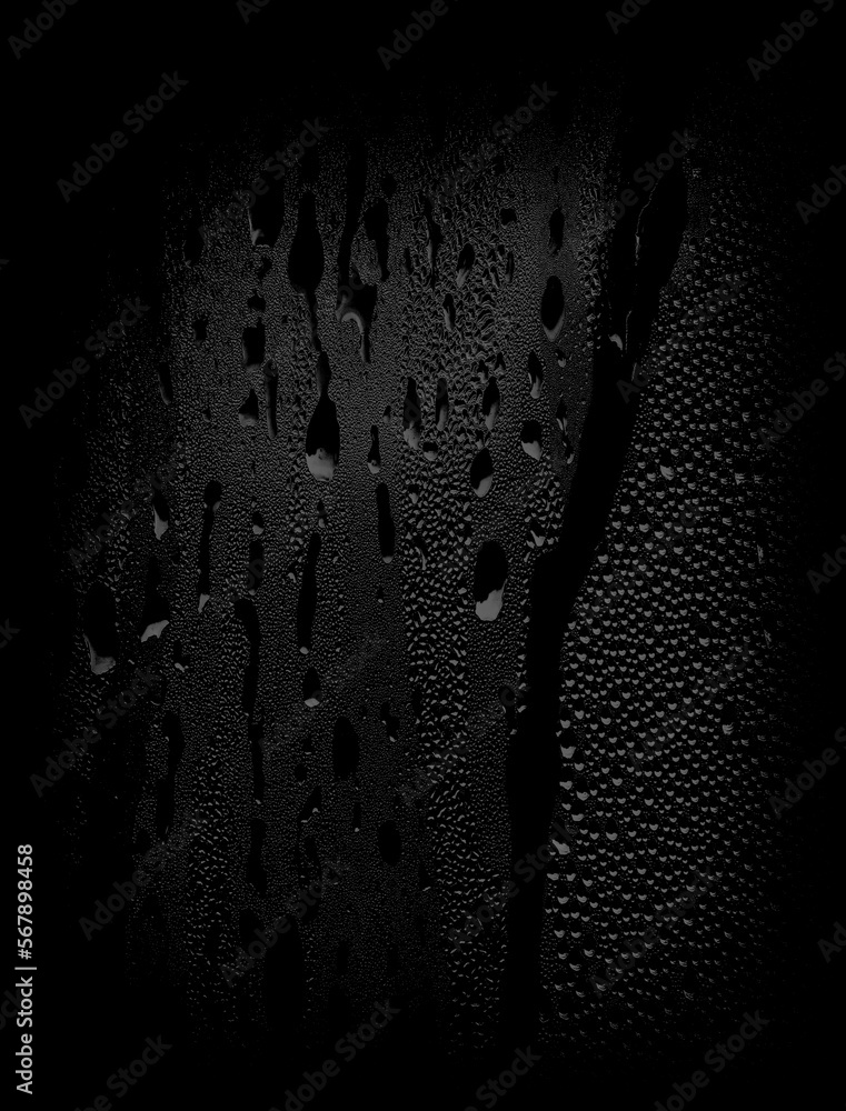 Black wet background, Raindrops for overlaying on window. Royalty high ...