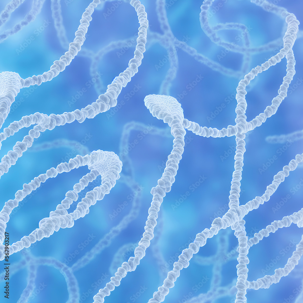 Microscopic images of nodes and DNA chain link system in biological ...