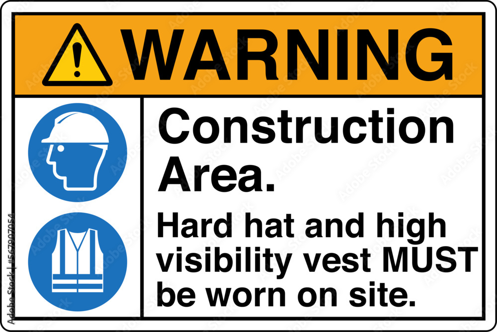 Vetor de Safety Sign Marking Label Symbol Pictogram Standards Warning ...