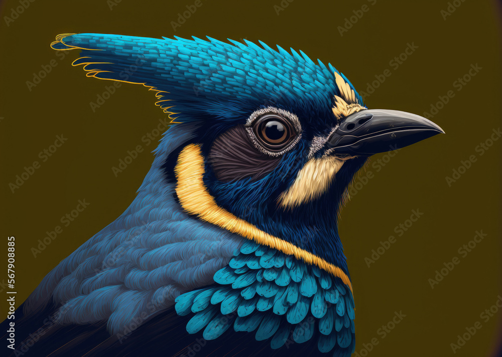 Inca jay (Cyanocorax yncas or querrequerre) bird of New World jays ...