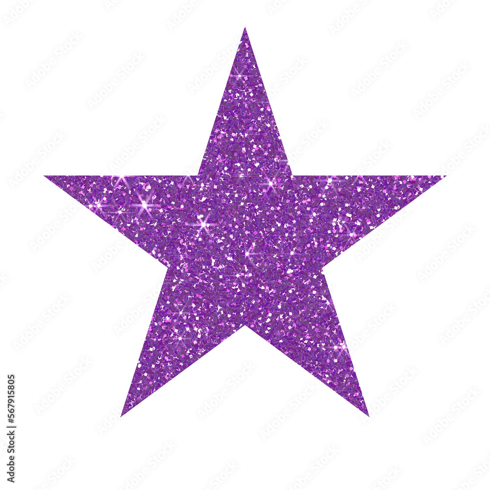 Purple star glitter on transparent background Stock Illustration ...