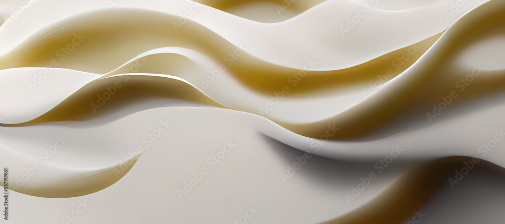 cream white wave texture background with Generative AI Technology Stock ...