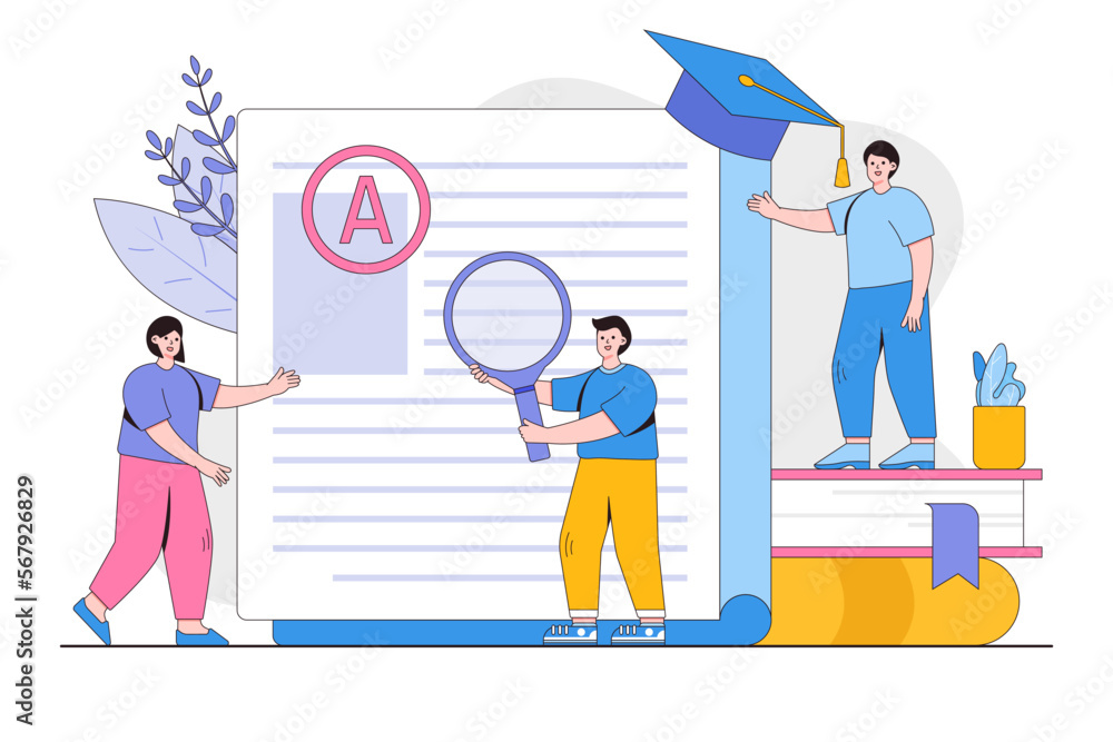 On campus learning, online education, digital classroom, e-learning ...