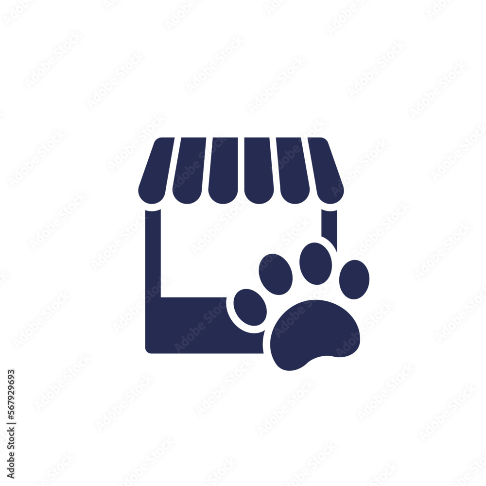 pet store icon on white Stock Vector | Adobe Stock