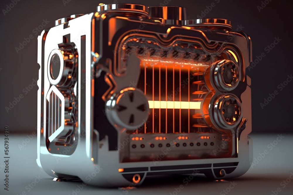 sci-fi box created using Generative AI Technology Stock Illustration ...