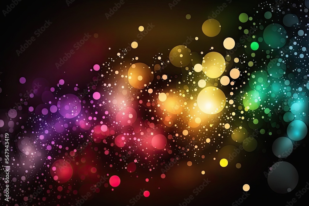 Rainbow of sparkling glittering lights, abstract background Stock ...