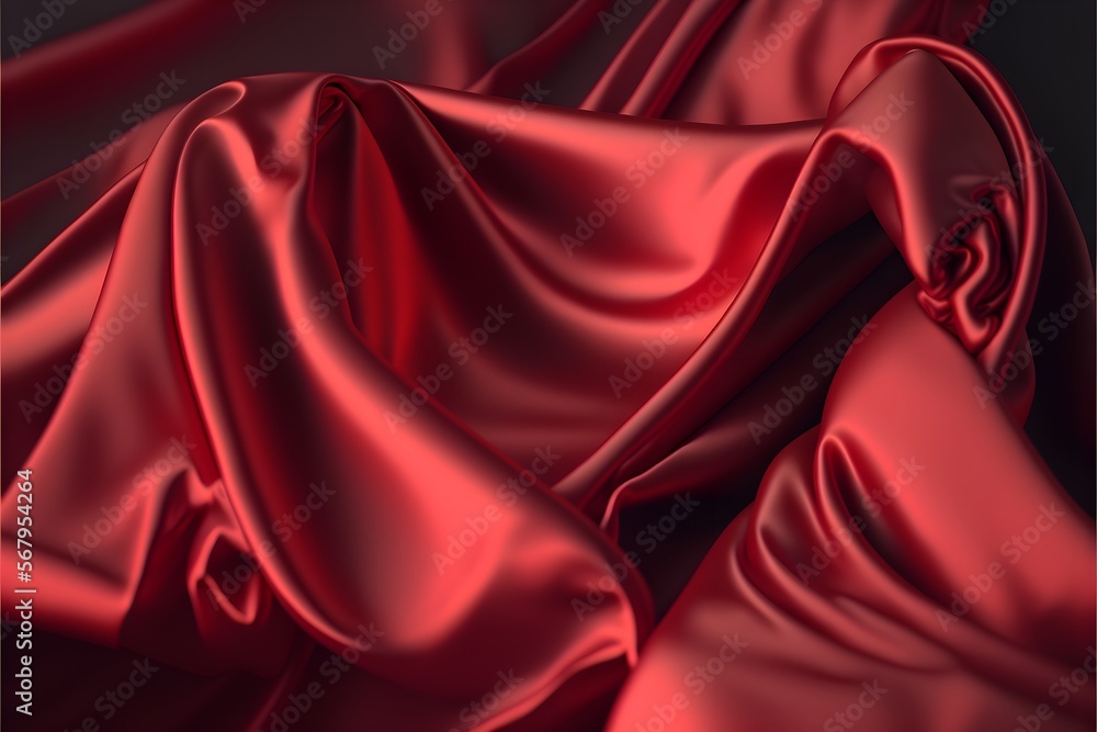 Red silk satin elegant background for design Silky smooth fabric high ...