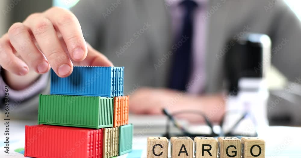 Management of logistics transport industry and range of stackable ...