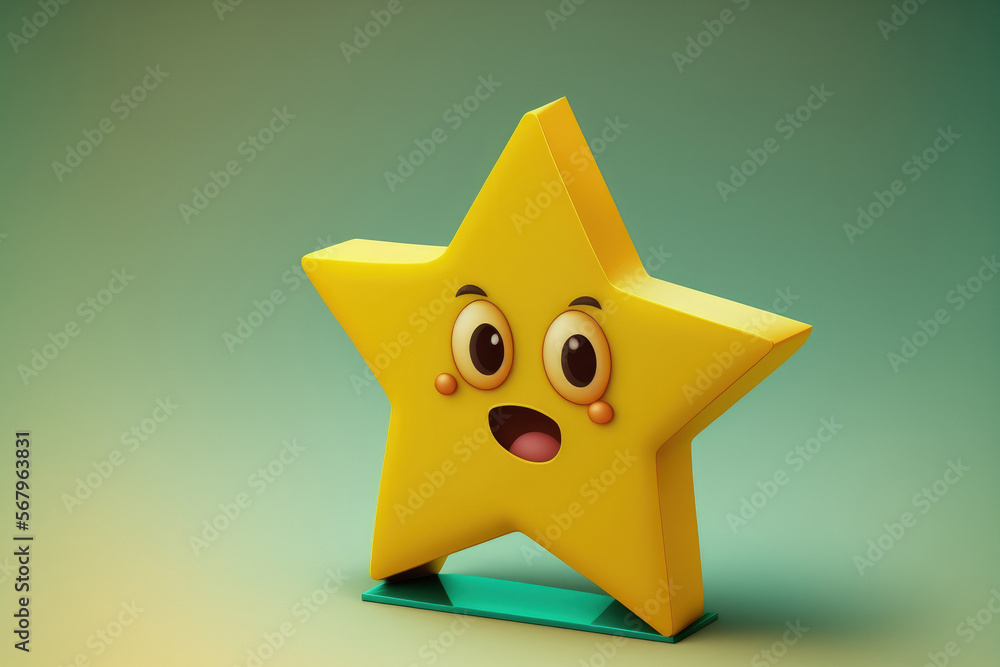 Star shaped award design blank template. Generative AI Stock ...