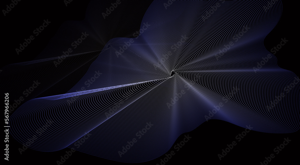 Abstract black background with parallel gradient lines. Technological ...