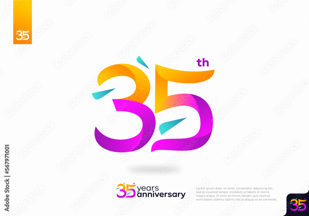 Number 35 logo icon design, 35th birthday logo number, 35th anniversary ...