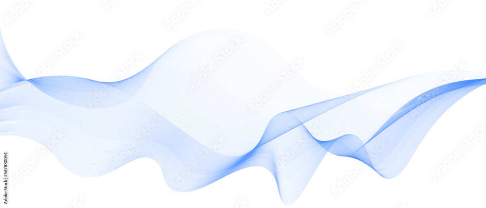 Abstract blue wave on white background. Vector illustration for your ...